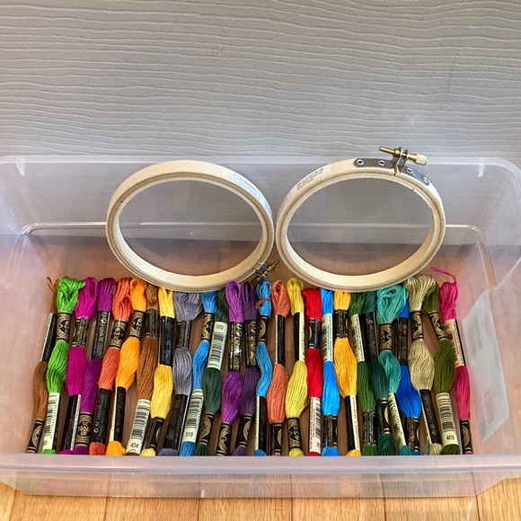 Other | Nwt Embroidery Floss Set Hoops Buttons And More | Poshmark